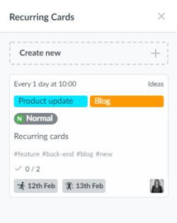 Improved automation: add dates & date rules to recurring cards