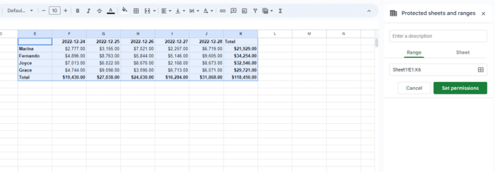 How to protect range in Google Sheets - Kanbanchi